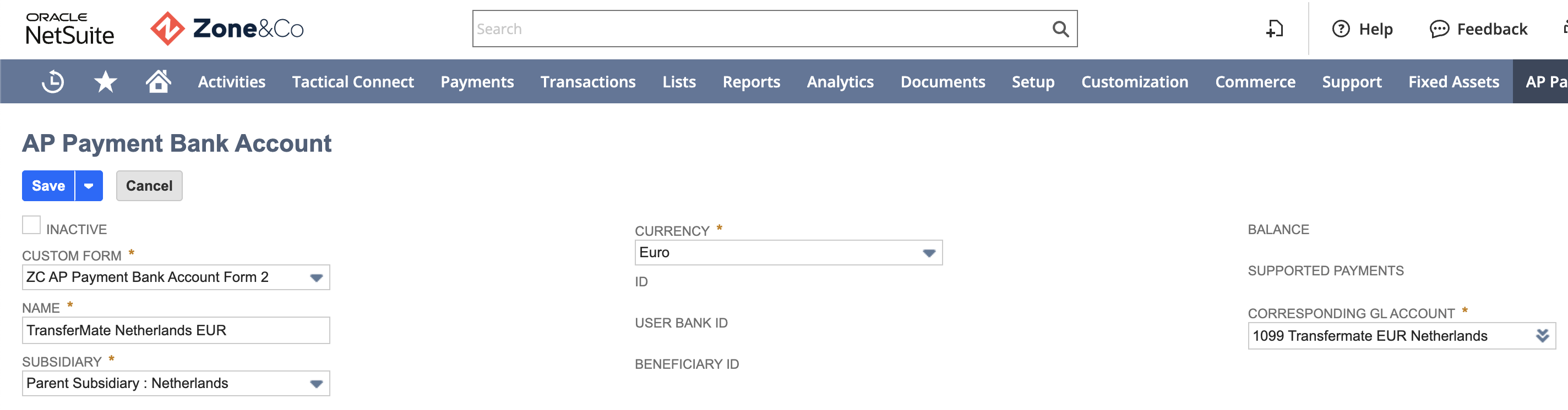 Set up Global Bank Accounts – ZoneCapture Knowledge Base