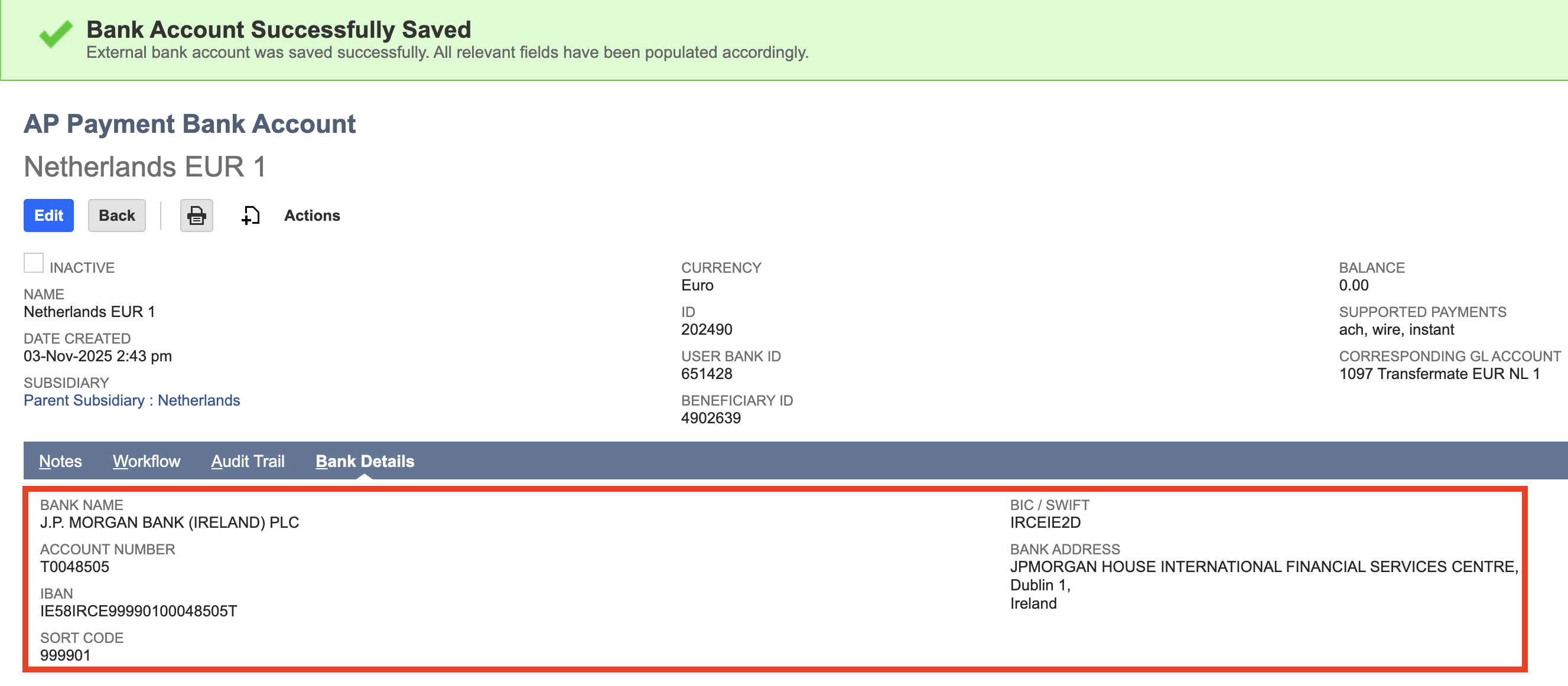Set up Global Bank Accounts – ZoneCapture Knowledge Base